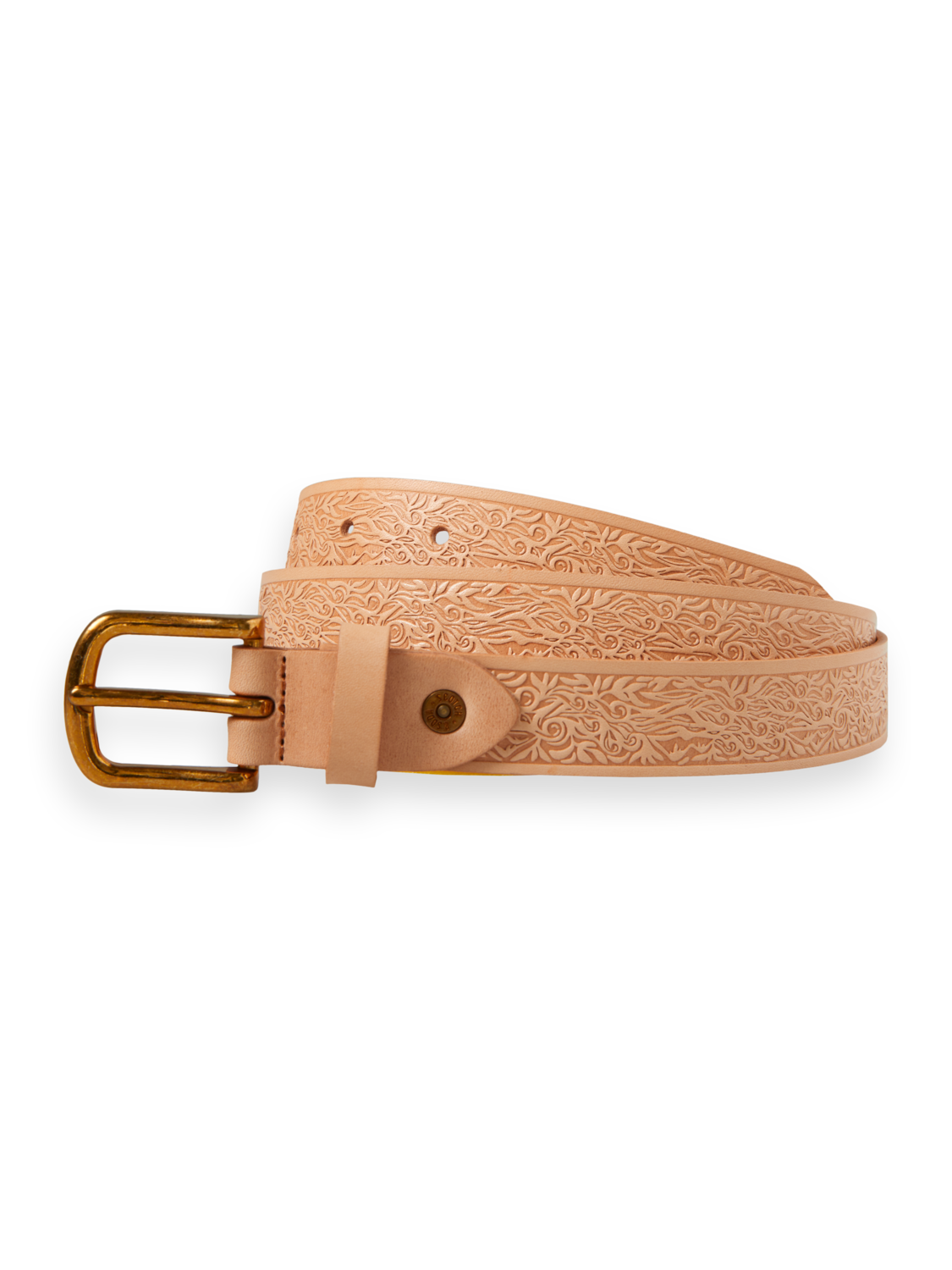 Scotch & Soda Embossed leather belt - Brave