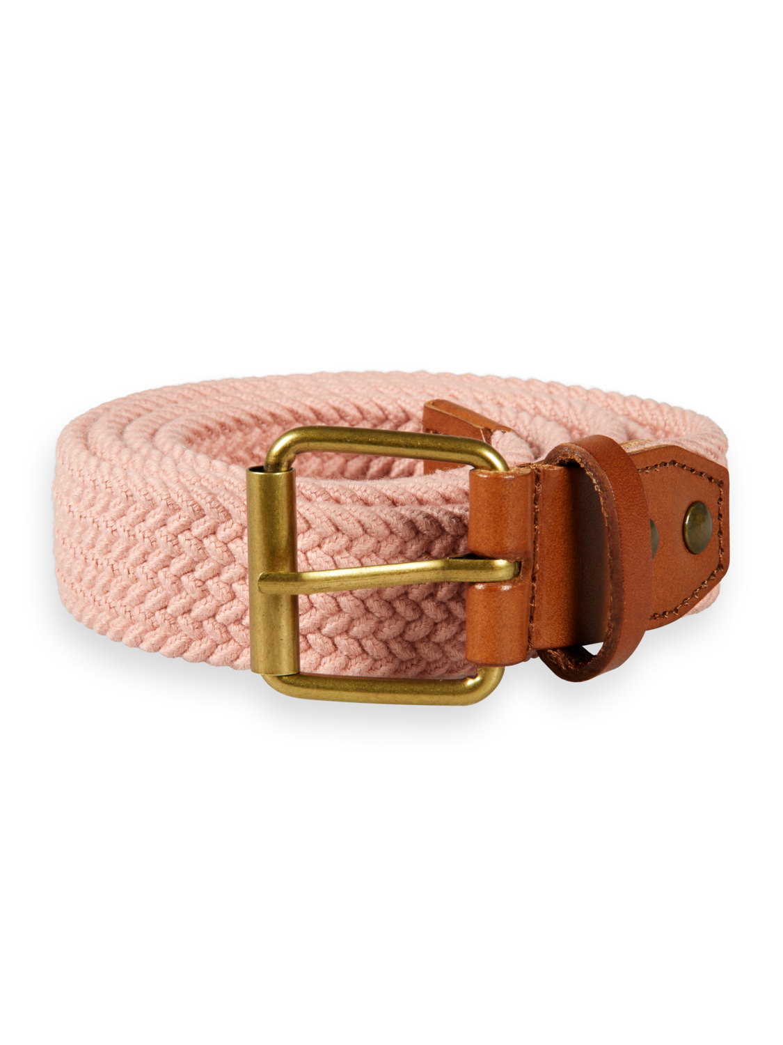 Scotch & Soda Braided canvas cord belt-Flamingo - Brave