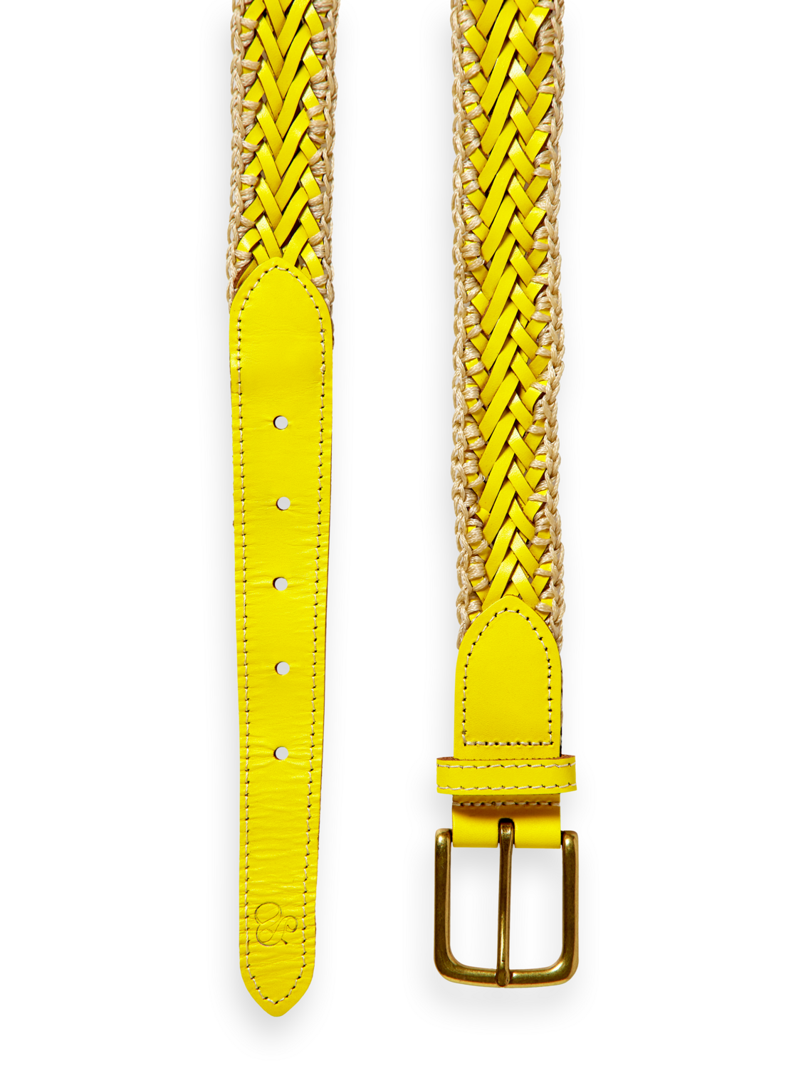 Scotch & Soda BRAIDED LEATHER & CORD BELT-Sunshine - Brave