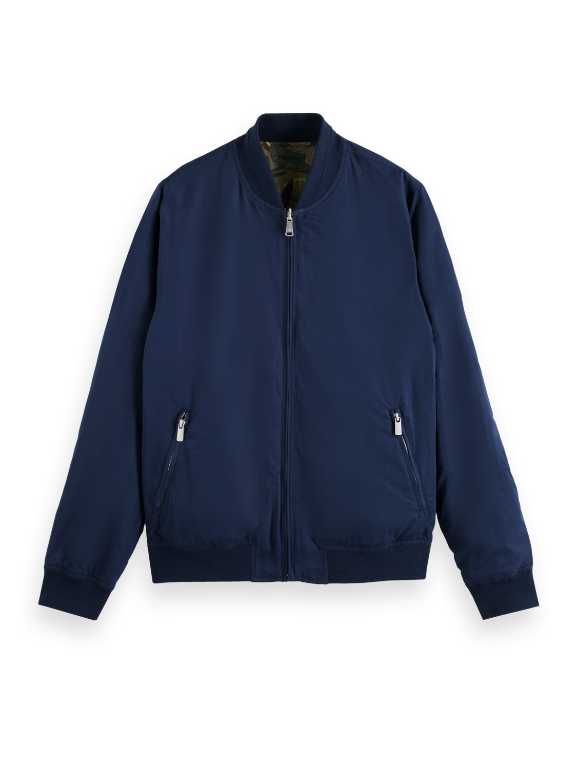 Scotch & Soda Reversible bomber jacket-Navy/Army Flower Aop - Brave