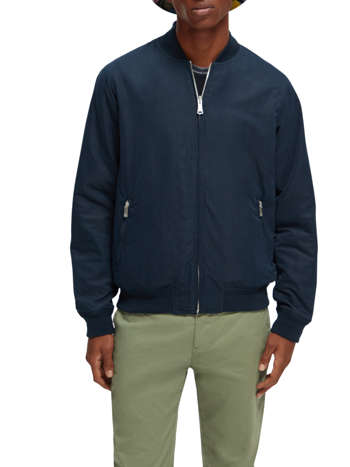 Scotch & Soda Reversible bomber jacket-Navy/Army Flower Aop - Brave