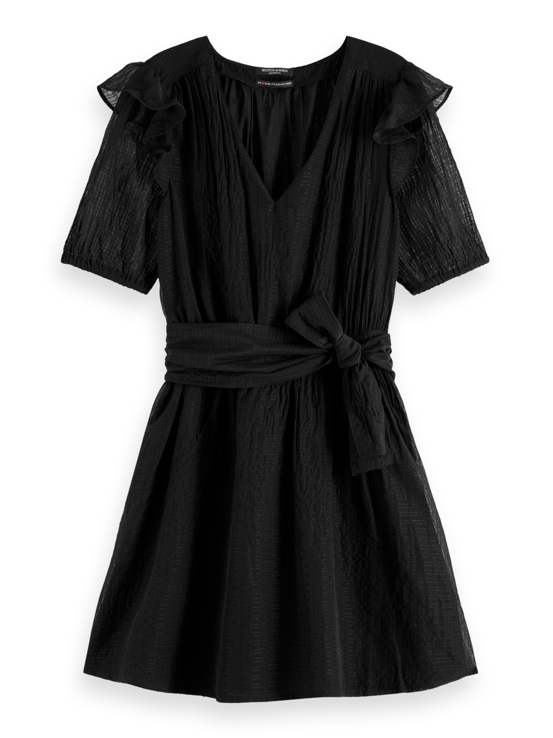 Scotch & Soda Ruffled Black mini dress - Brave