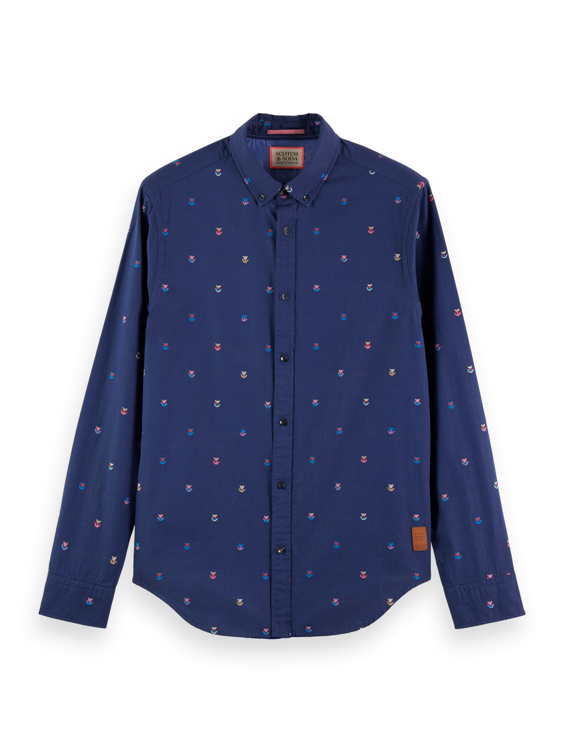 Scotch & Soda Slim-Fit Fil-Coupe jacquard shirt - Brave