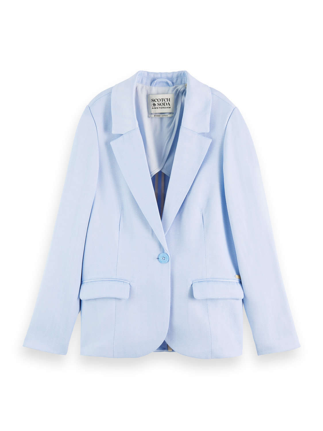 Scotch & Soda Single breasted tailored blazer in structured fabric - Brave