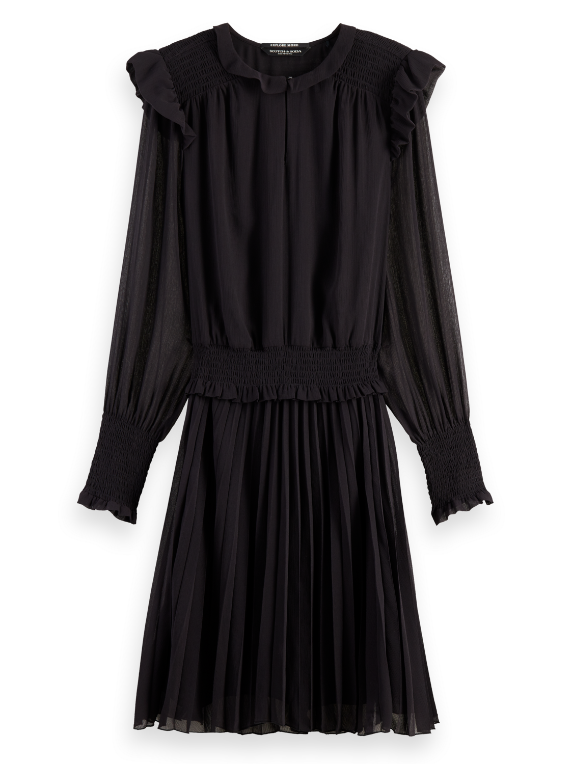 Scotch & Soda Smocked mini dress - Brave