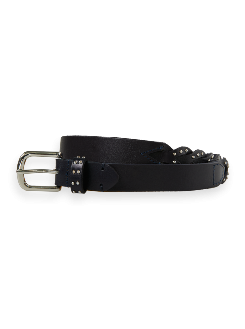 Embossed leather belt - Brave