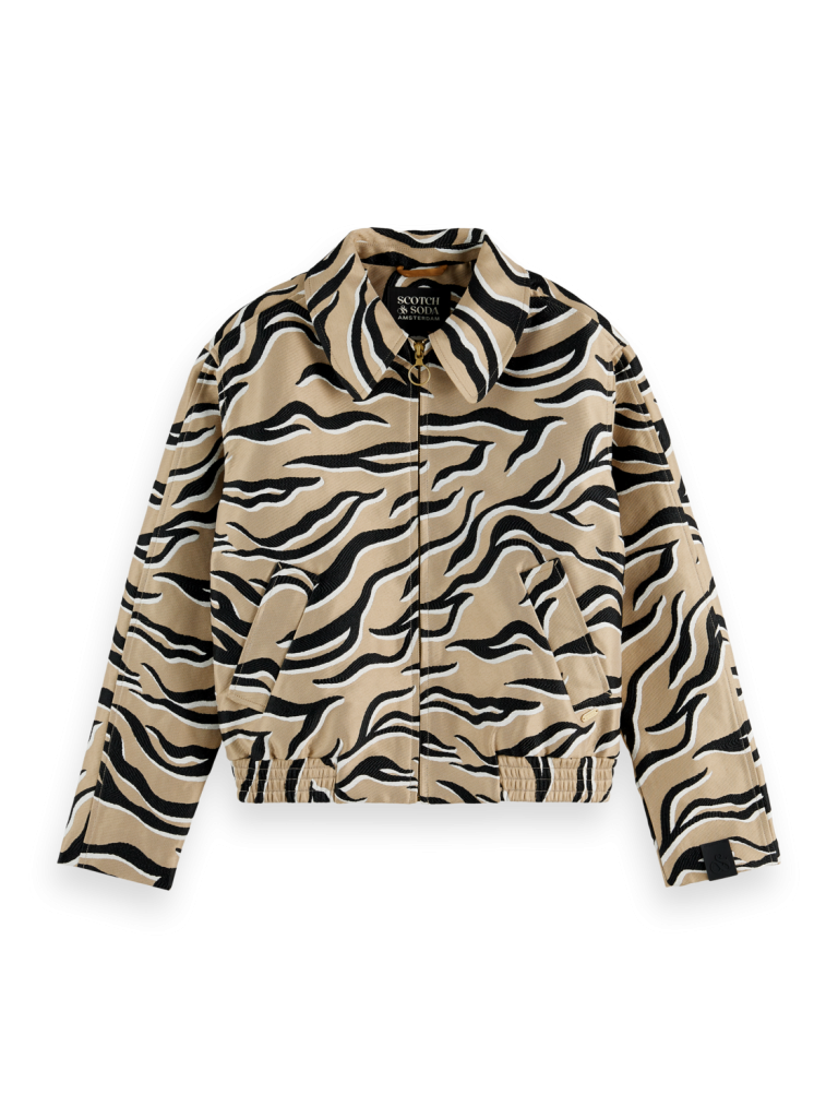 Scotch & Soda Animal jacquard short jacket - Brave