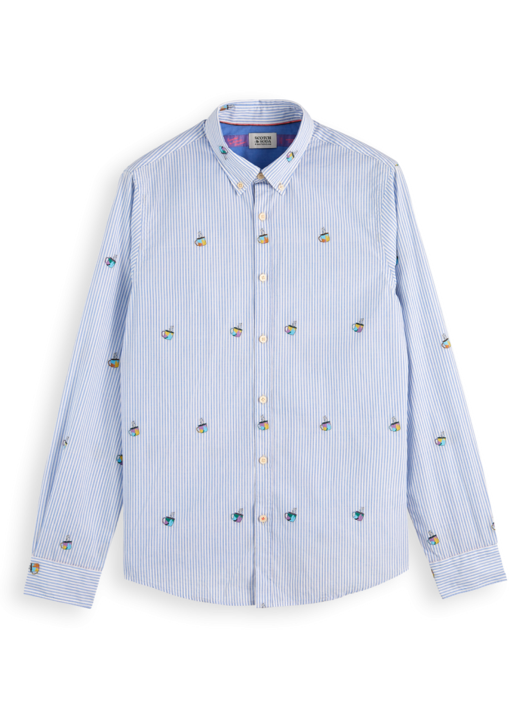 Scotch & Soda Slim-fit fil-coupe shirt - Brave